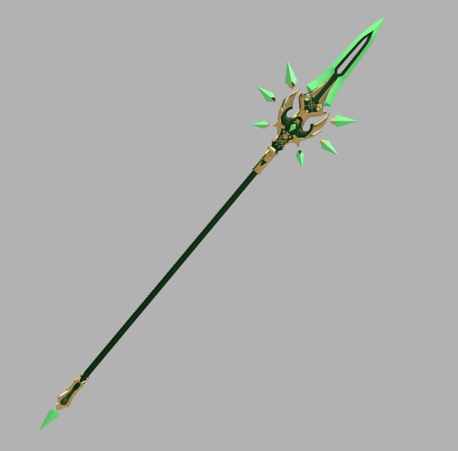 Genshin Impact Primordial Jade Winged Spear | 3D file - Ainlina